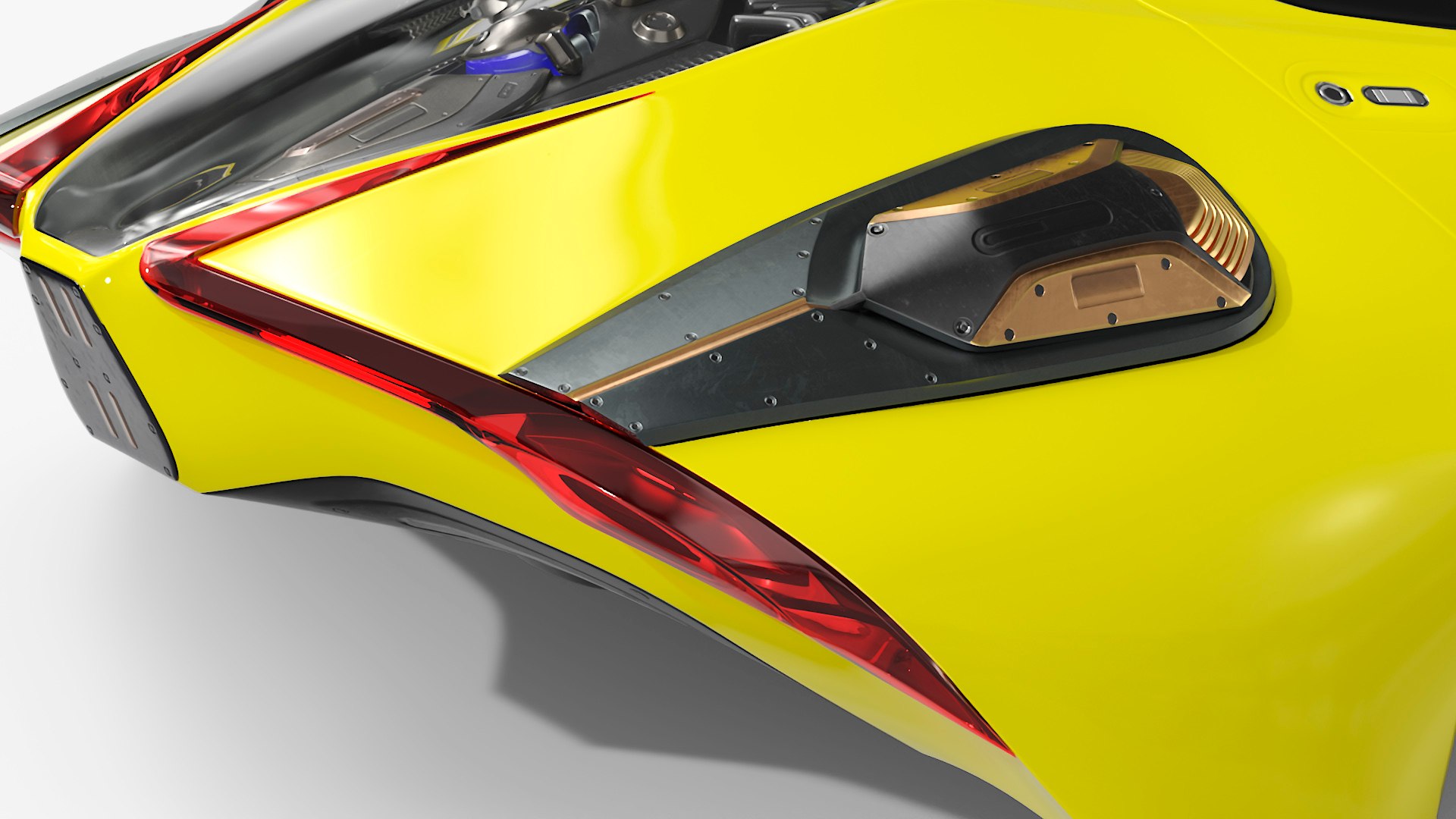 3D Model Futuristic Flying Vehicle Yellow Rigged - TurboSquid 2347276