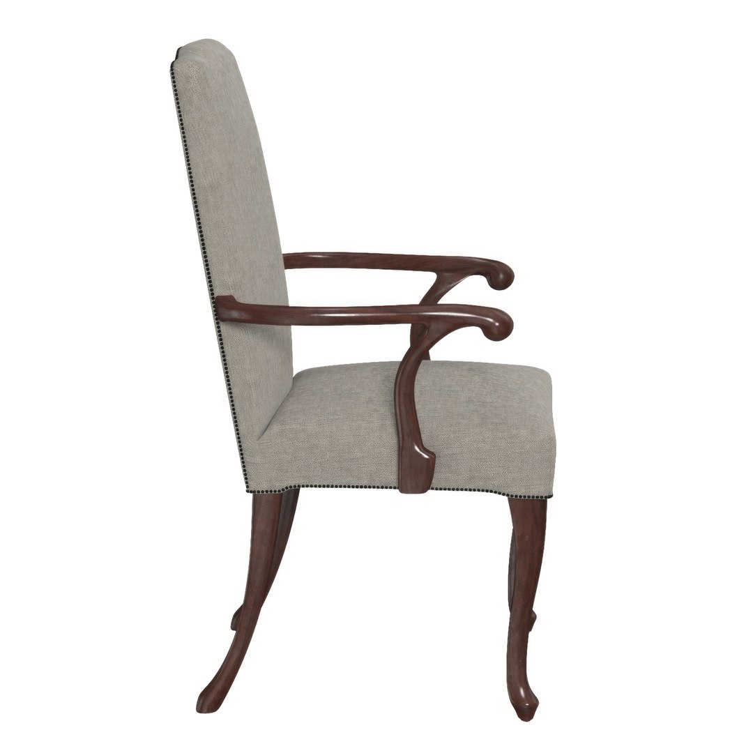 3D Queen Anne Camelback Elbow Highback Chair Model - TurboSquid 2120314
