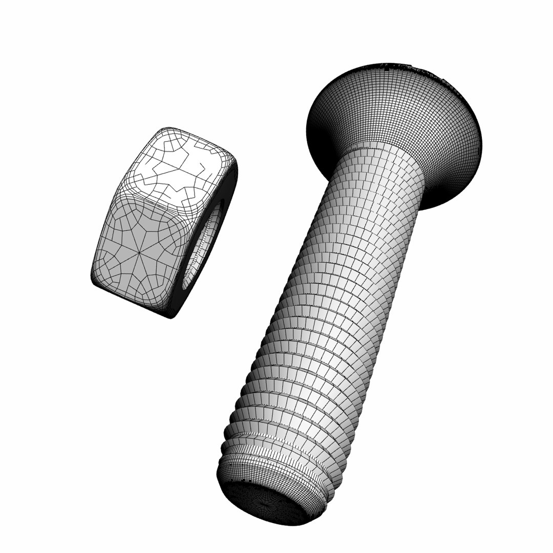 3d 3ds Brass Steel Bolt