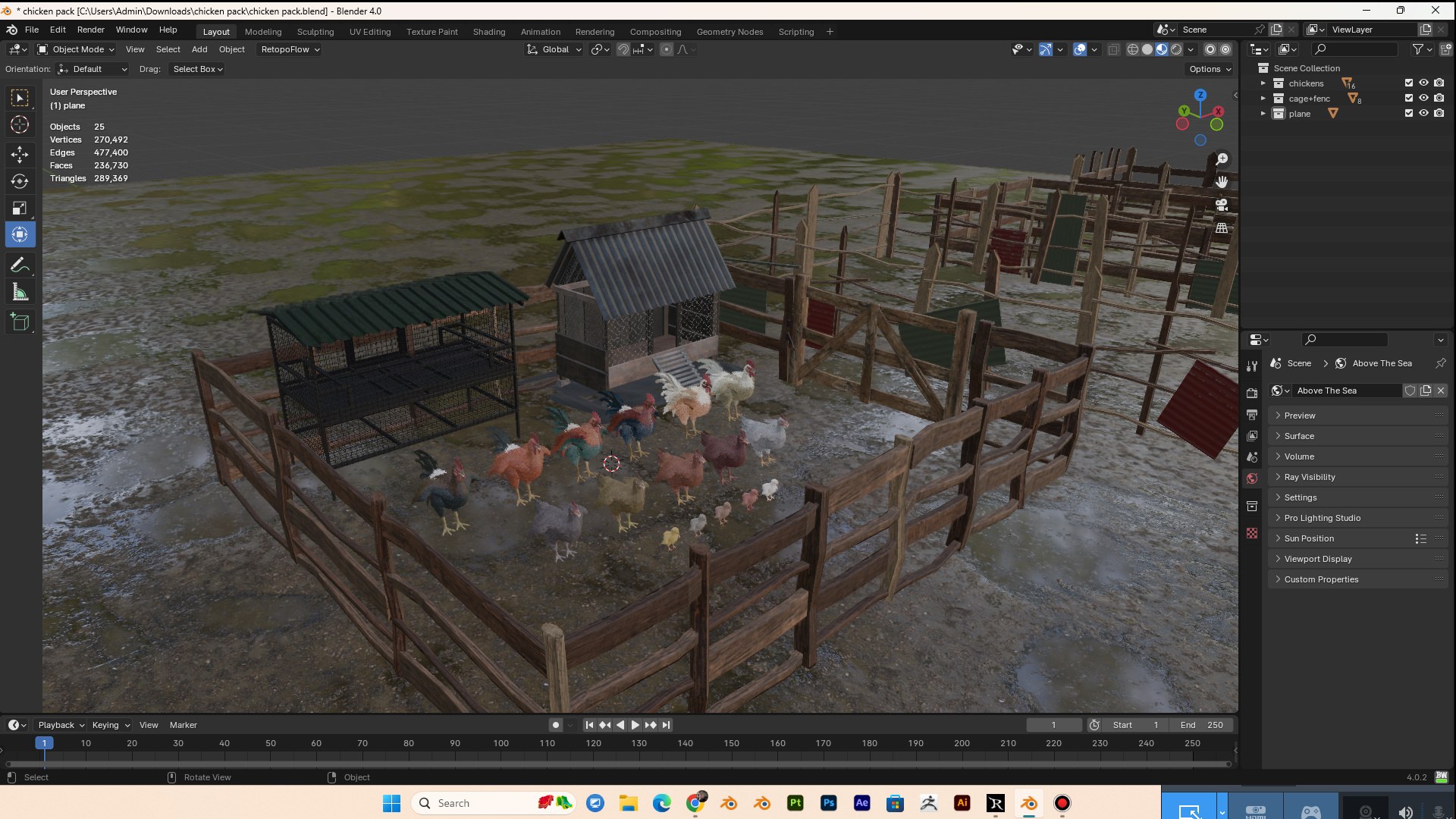 3D Chicken Farm Pack PBR 4k Low Poly Low Model - TurboSquid 2402207