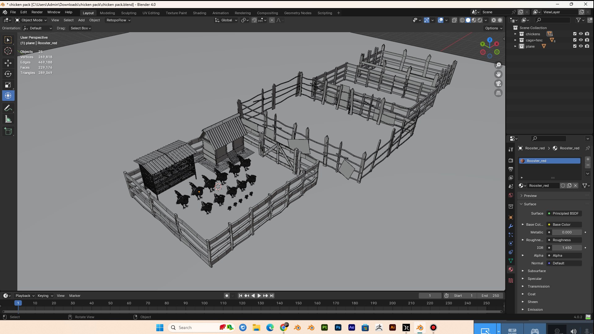 3D Chicken Farm Pack PBR 4k Low Poly Low Model - TurboSquid 2402207