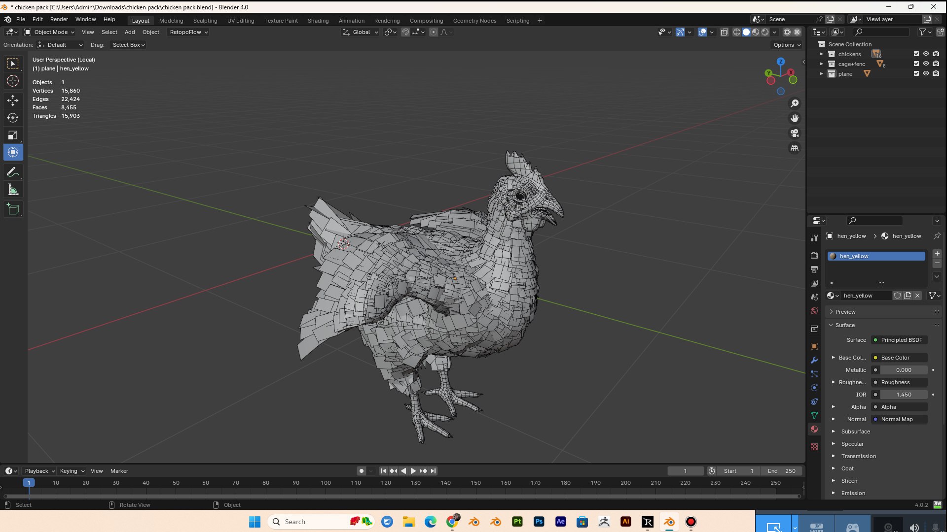 3D Chicken Farm Pack PBR 4k Low Poly Low Model - TurboSquid 2402207