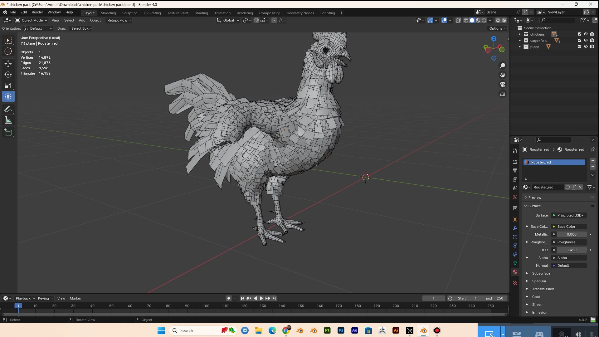 3D Chicken Farm Pack PBR 4k Low Poly Low Model - TurboSquid 2402207