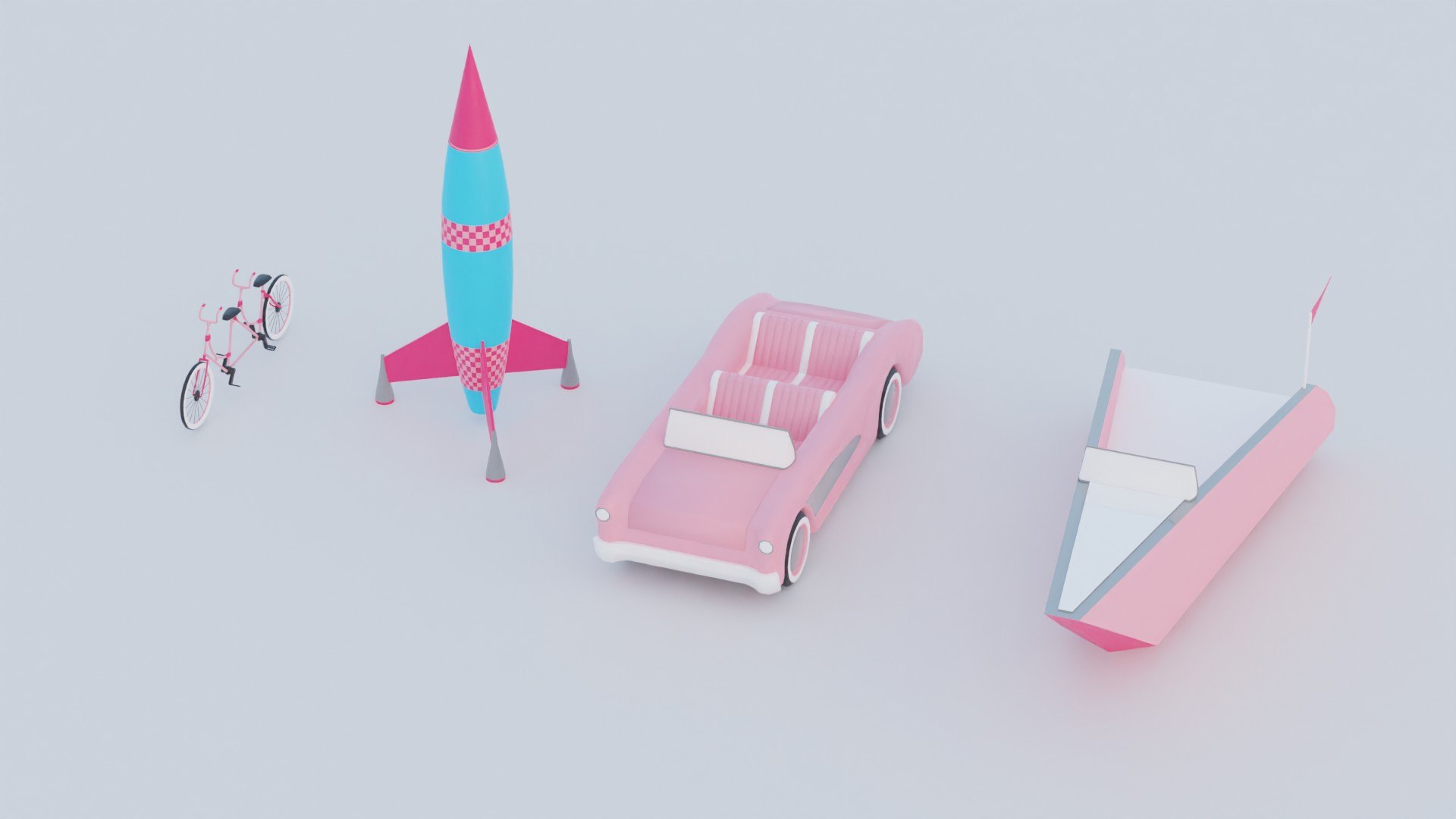 Barbie house street beach transport asset 3D model - TurboSquid 2102757