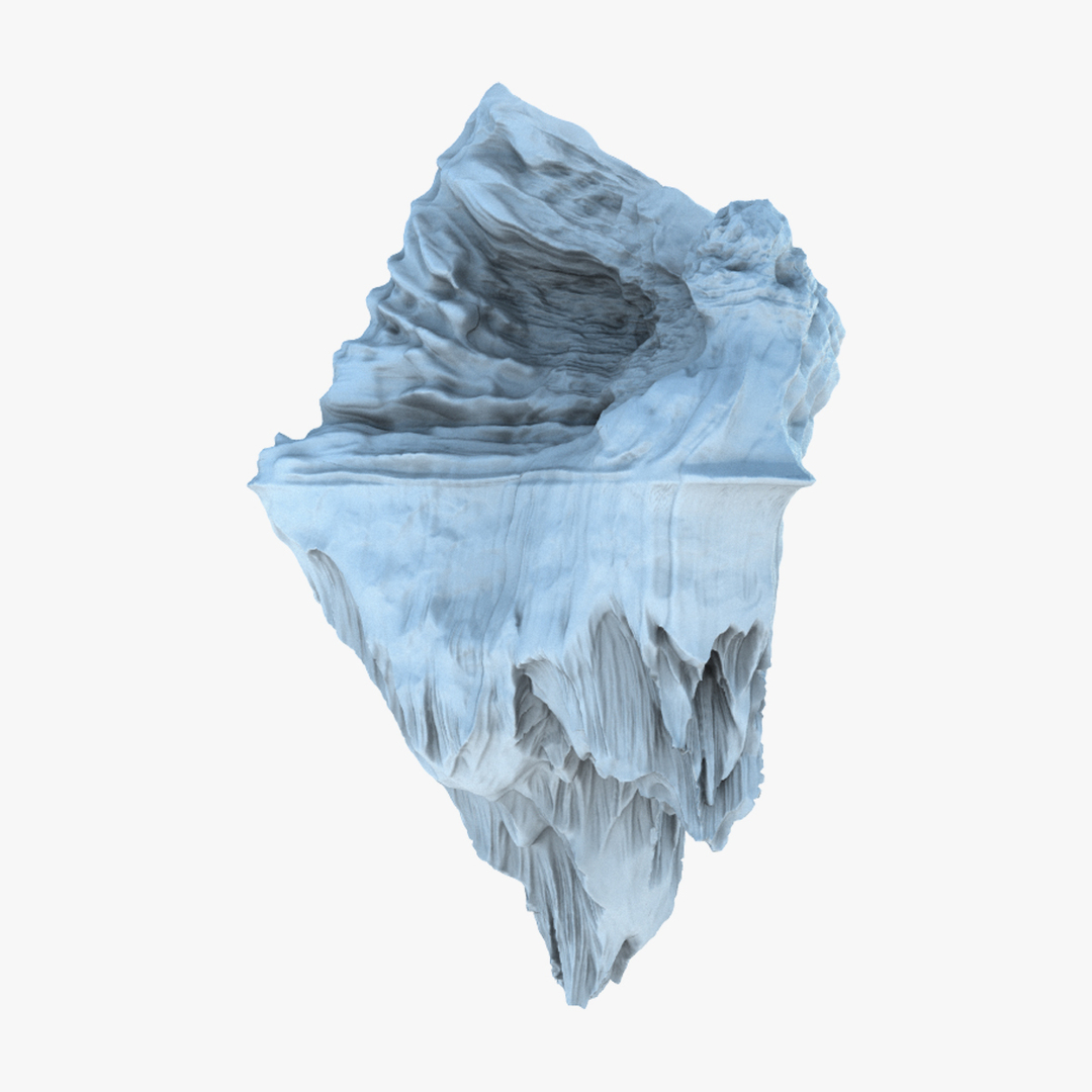3d model of iceberg ice