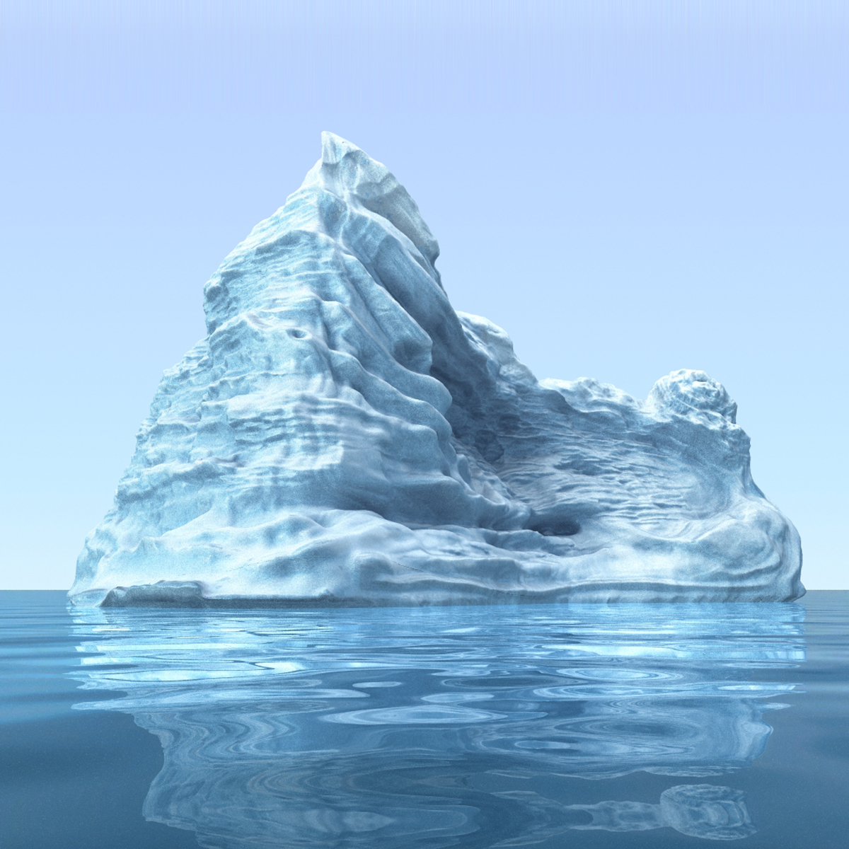 3d model of iceberg ice