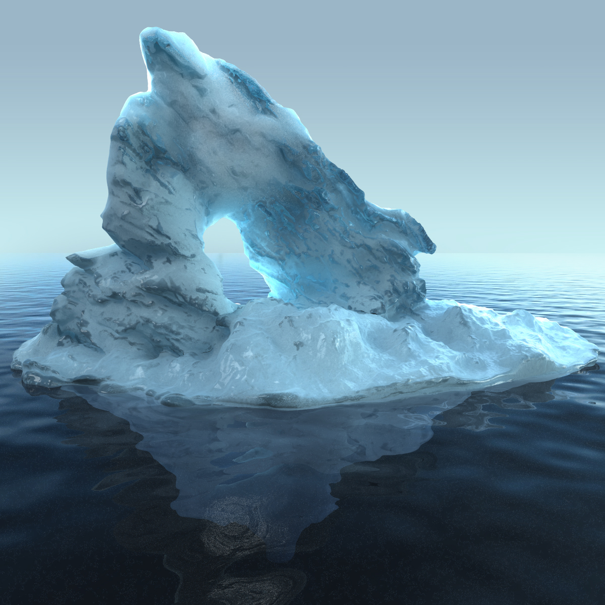 3d model of iceberg ice