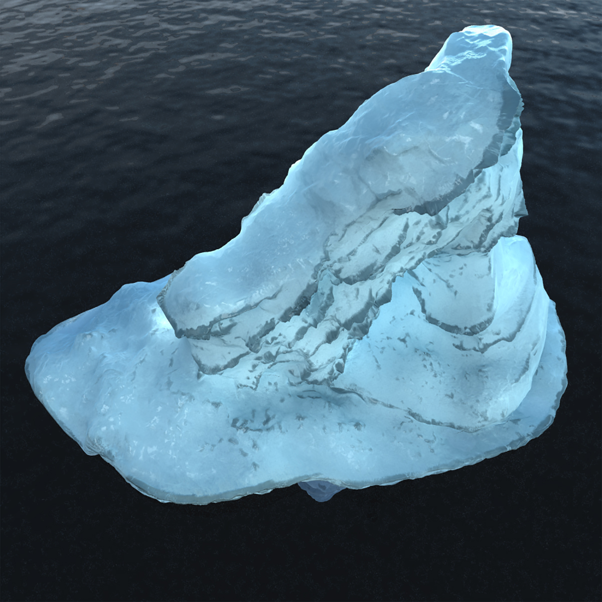 3d model of iceberg ice