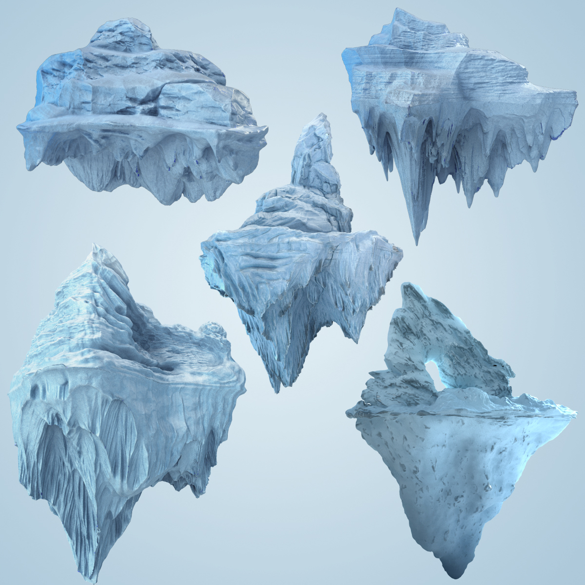 3d model of iceberg ice