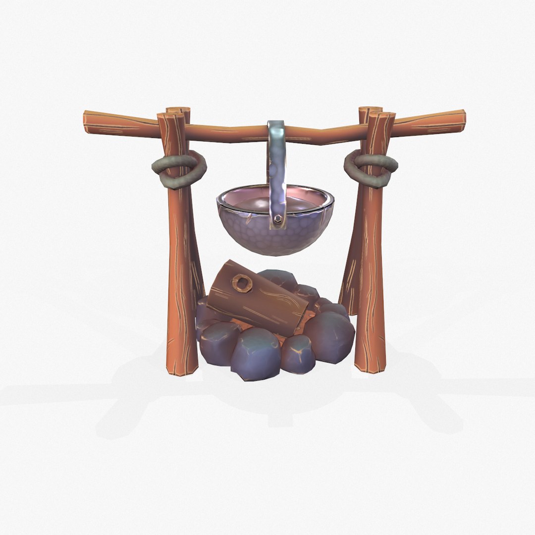 3D Stylized Low Poly Firepit 3D Model - TurboSquid 2012803