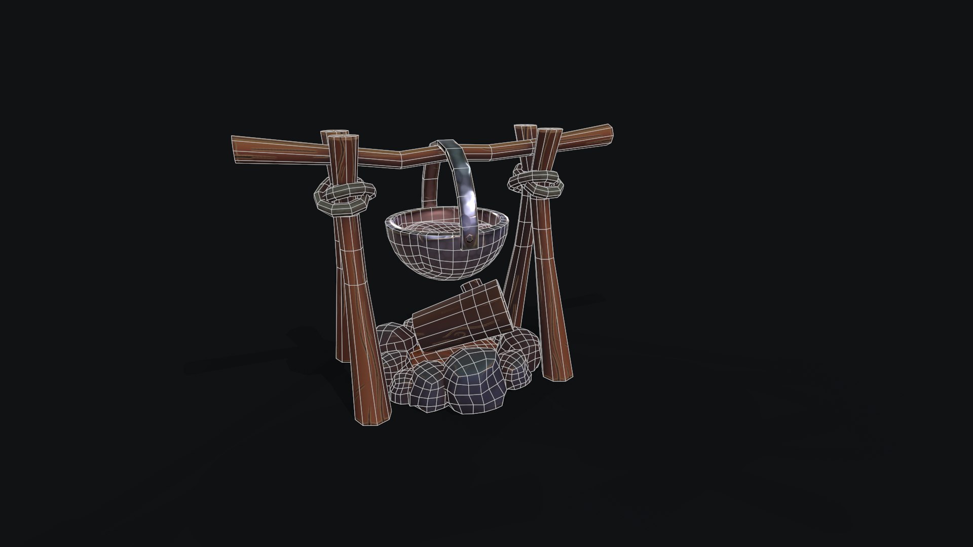 3D Stylized Low Poly Firepit 3D Model - TurboSquid 2012803