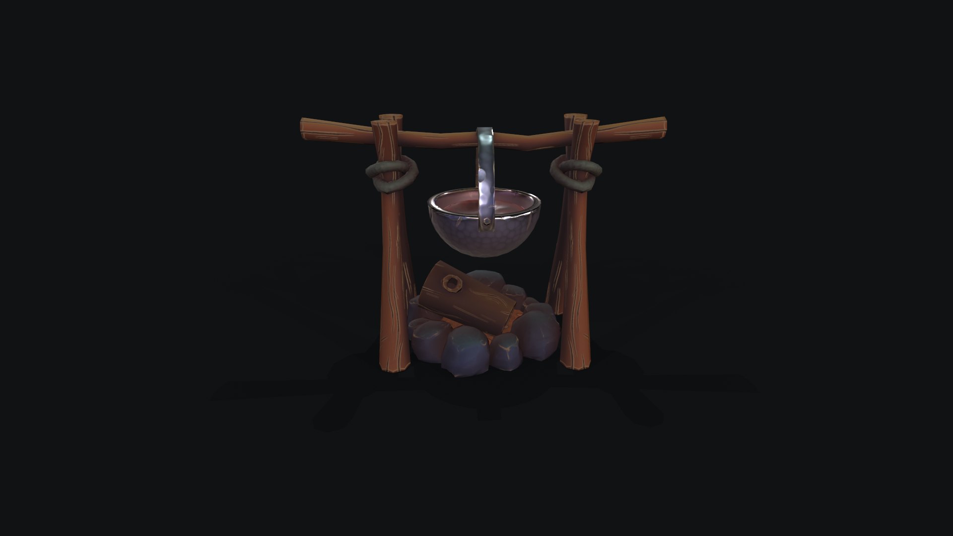 3D Stylized Low Poly Firepit 3D Model - TurboSquid 2012803