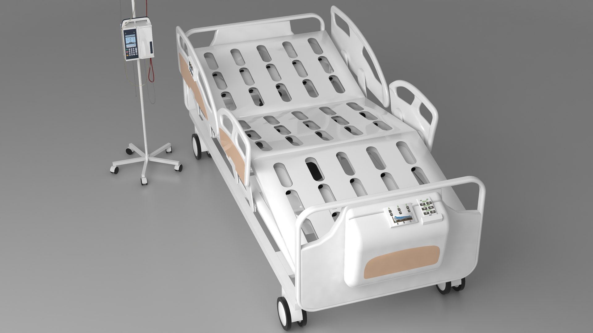3D Moveable Operating Bed Model - TurboSquid 2058927