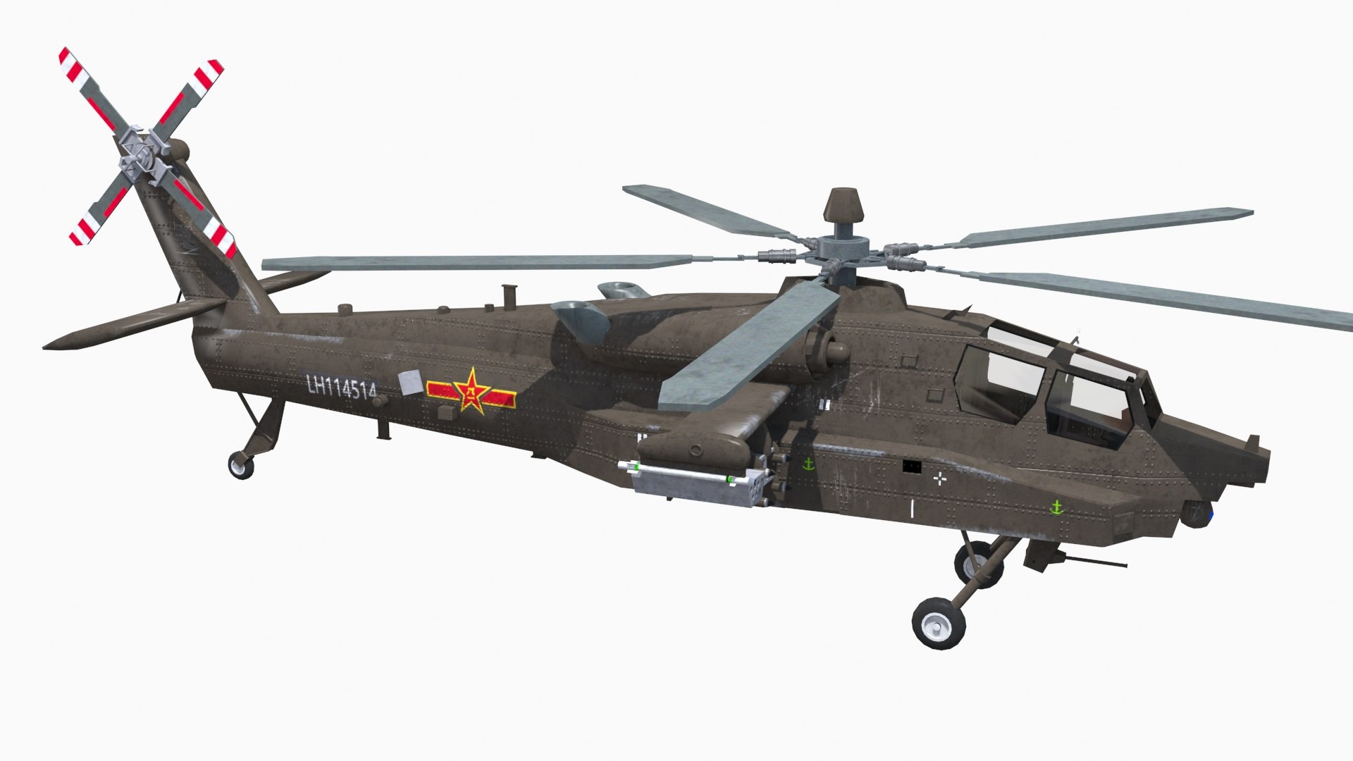 Chinese Z21 Attack Helicopter 3D Model - TurboSquid 2416314
