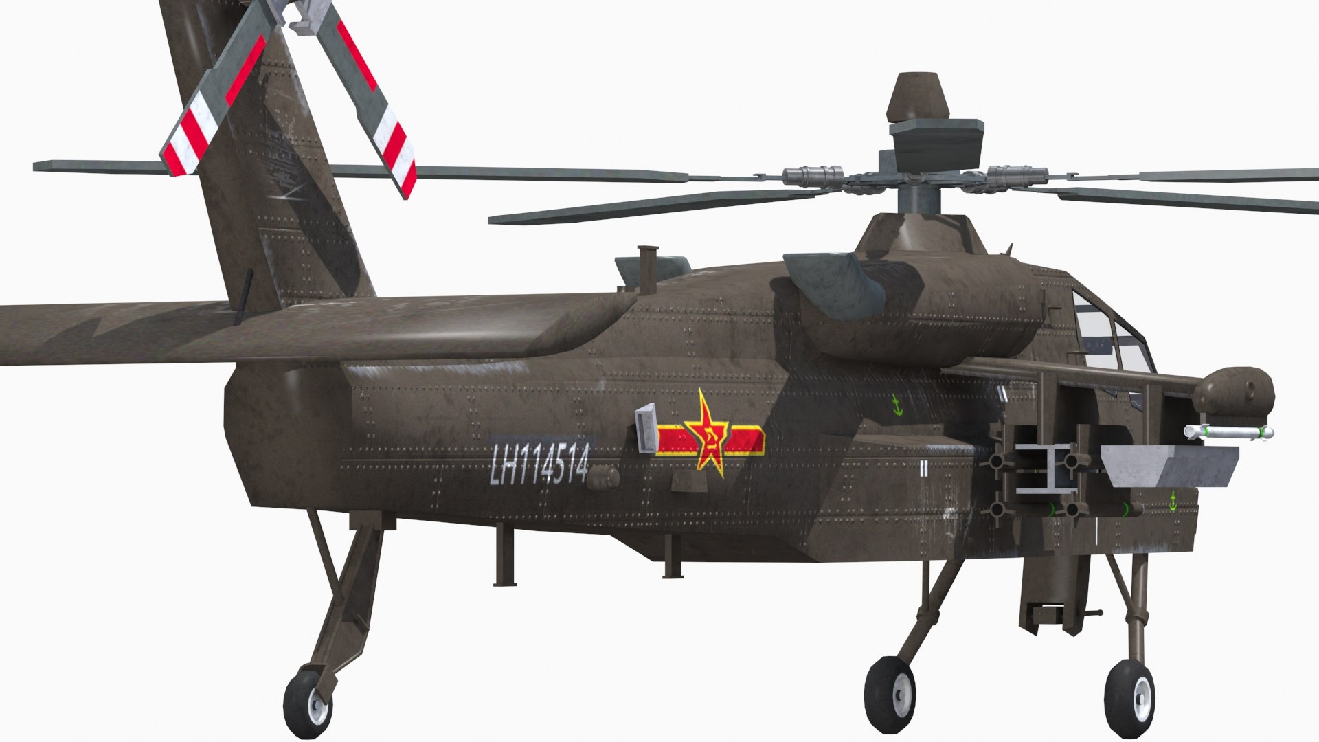 Chinese Z21 Attack Helicopter 3D Model - TurboSquid 2416314
