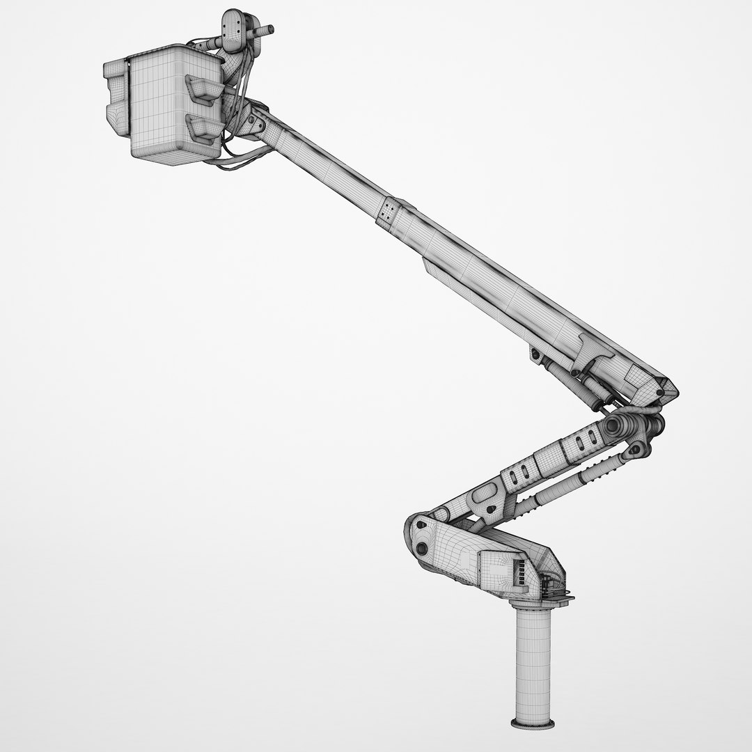3D Articulating Bucket Truck Basket Crane 06 - TurboSquid 2127920