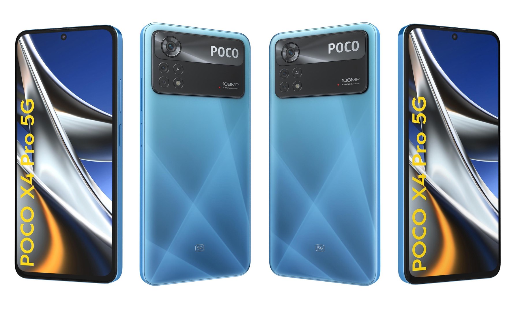 Xiaomi Poco X4 Pro 5G Blue 3D Model - TurboSquid 1885101