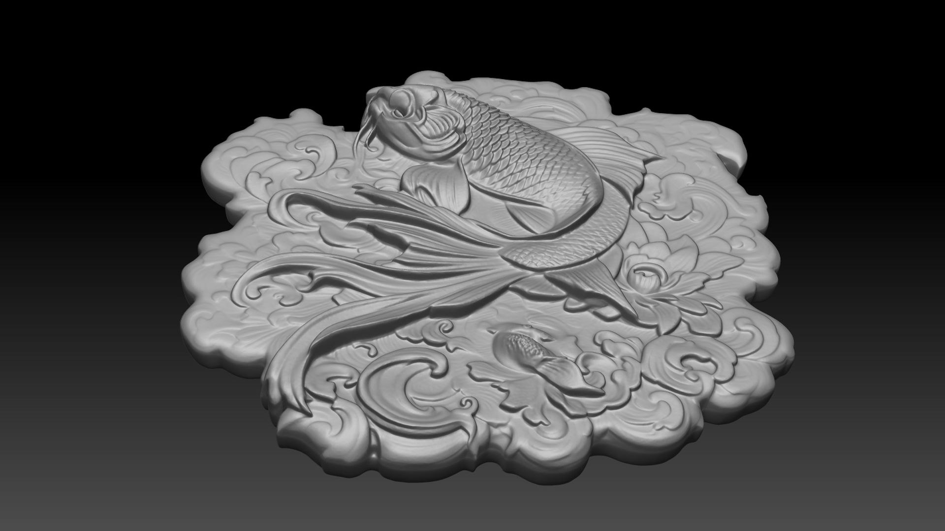 Bas Relief Fish 04 240506 3D Print Model 3D - TurboSquid 2291083