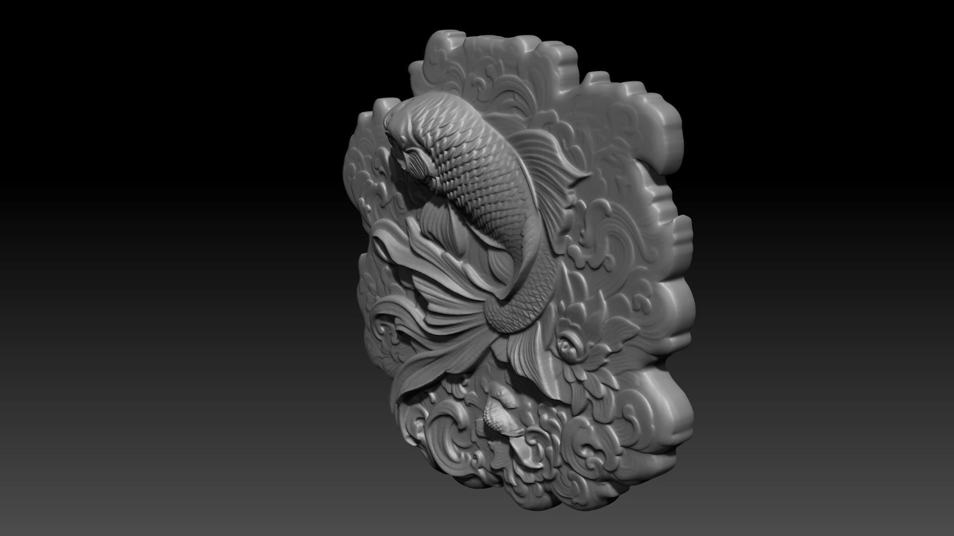 Bas Relief Fish 04 240506 3D Print Model 3D - TurboSquid 2291083