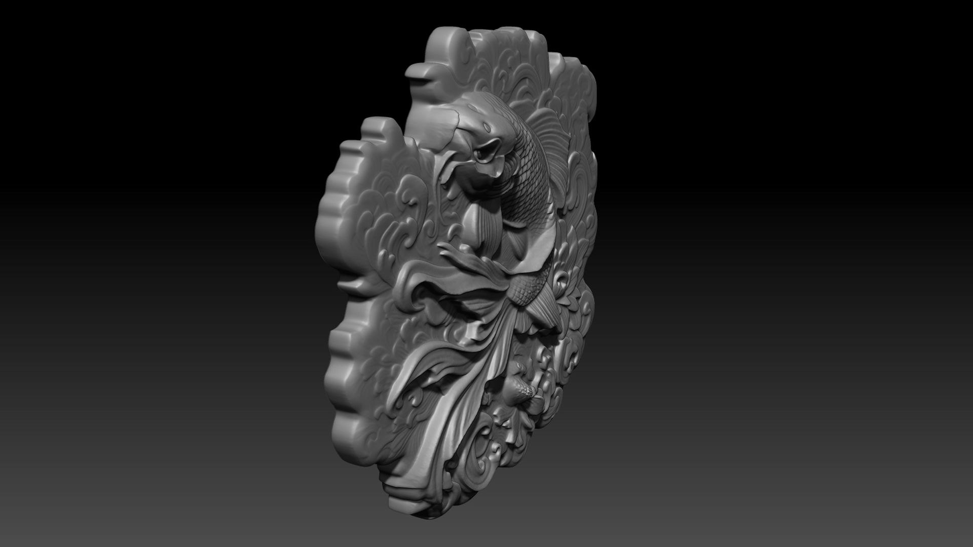 Bas Relief Fish 04 240506 3D Print Model 3D - TurboSquid 2291083