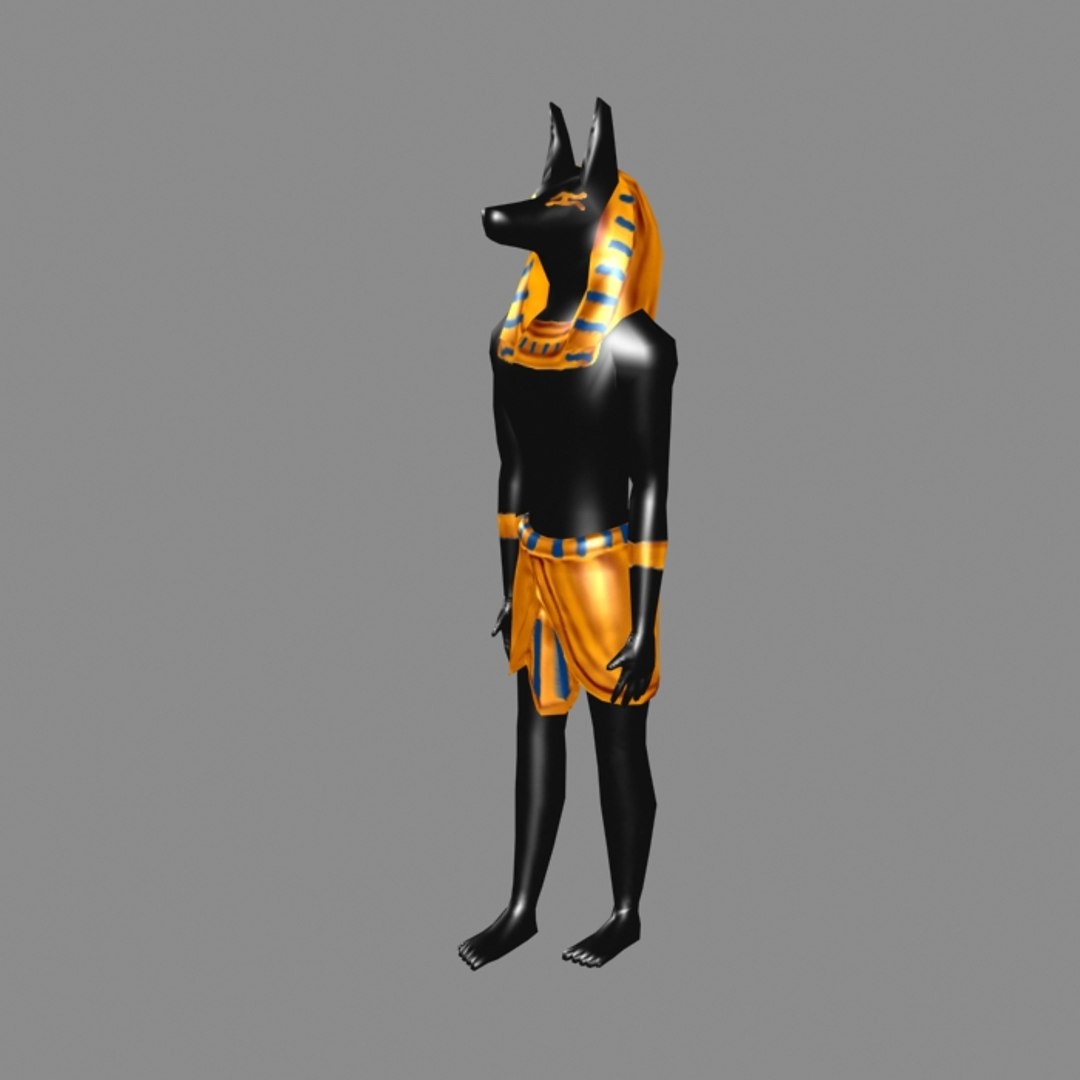 anubis statue 3d model
