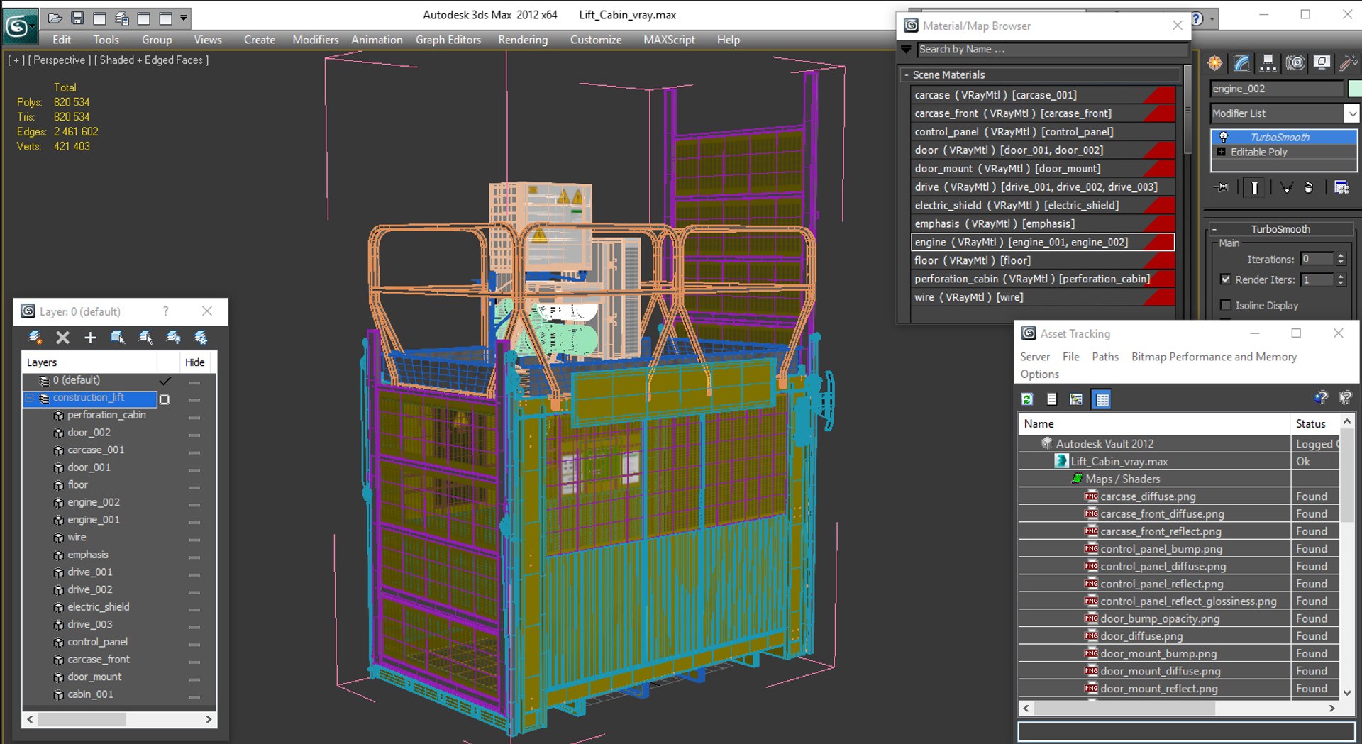3D Model Lift Cabin - TurboSquid 1416232