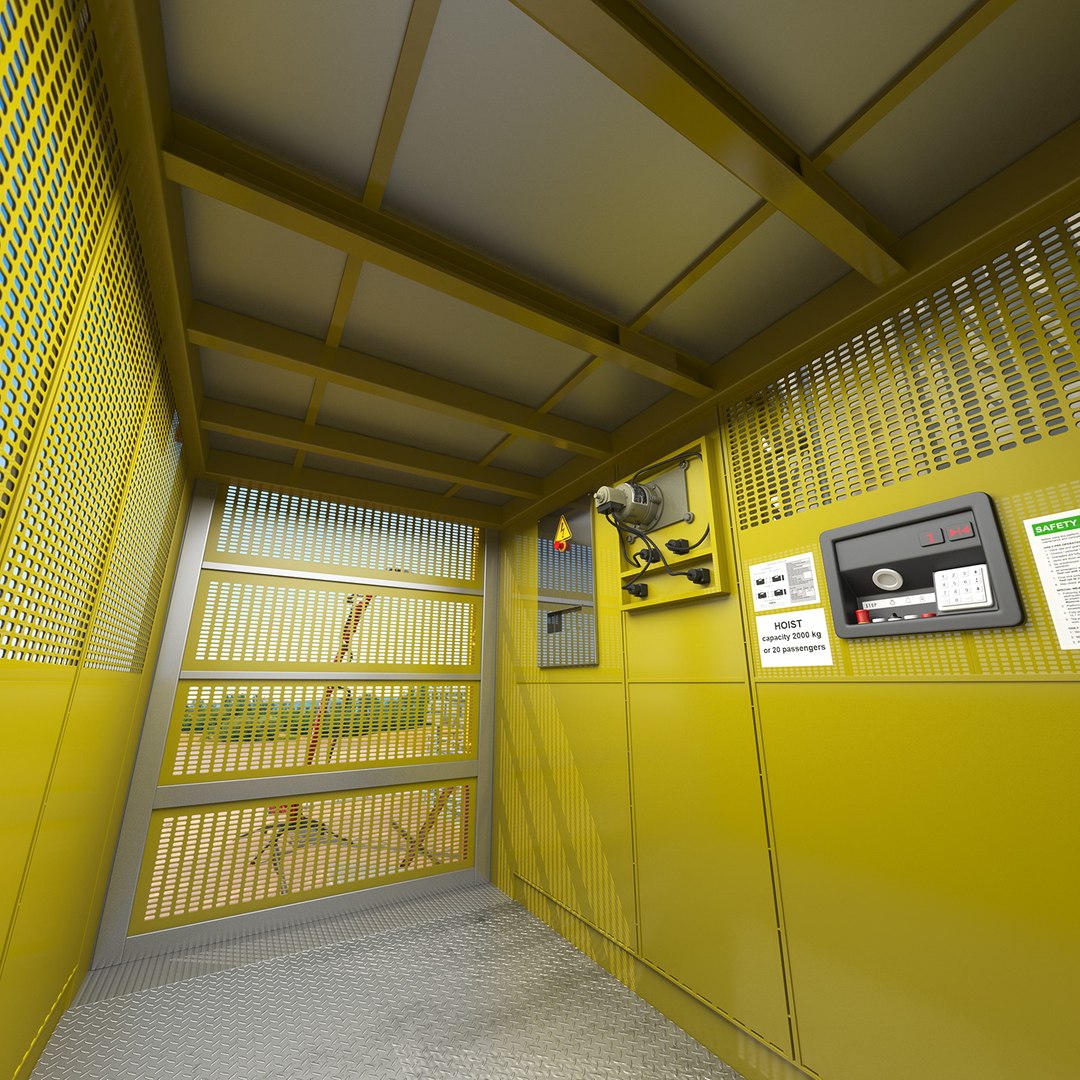3D Model Lift Cabin - TurboSquid 1416232