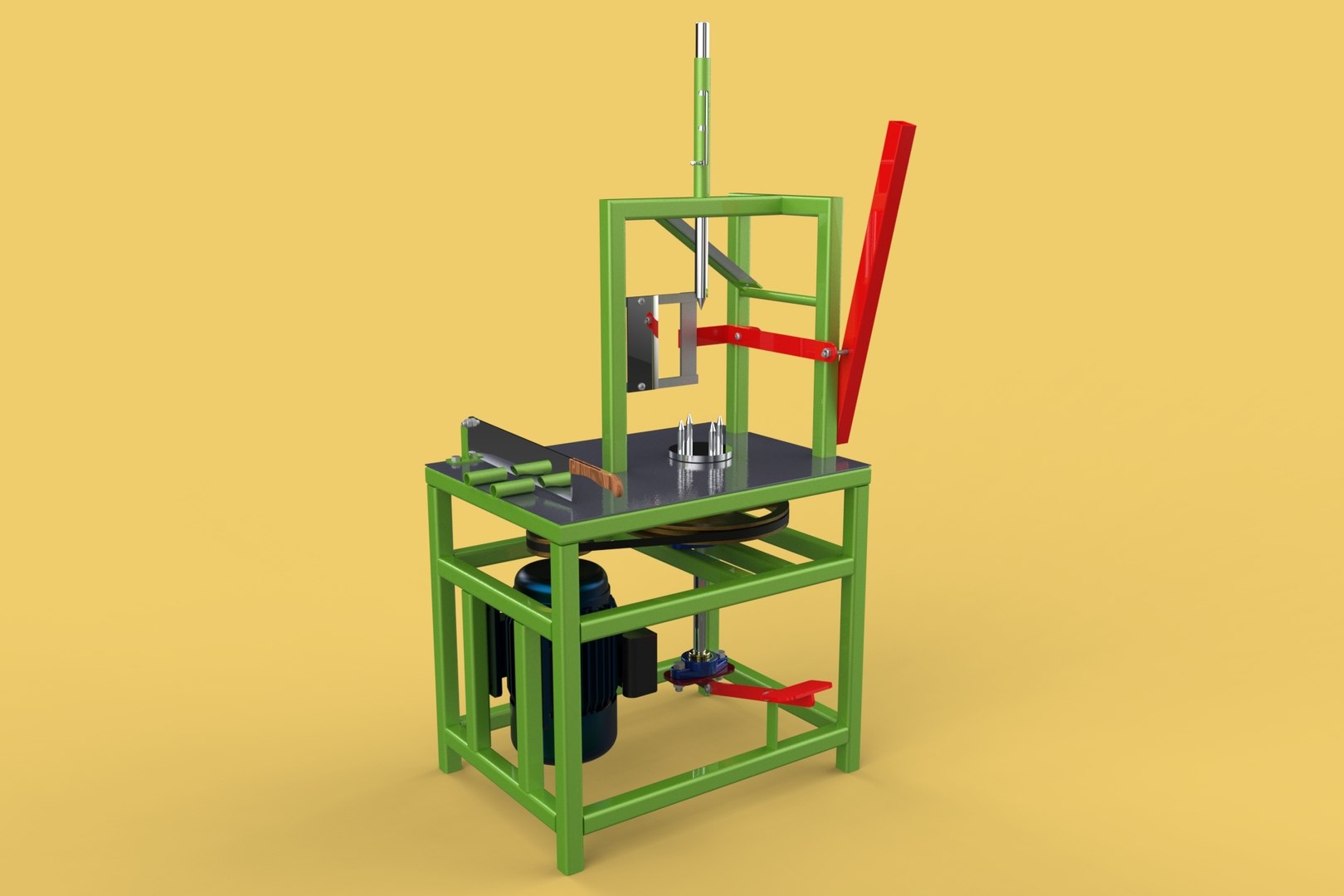 COCONUT CUTTER PEELER DEHUSKING MACHINE TOOL 3D - TurboSquid 1963997