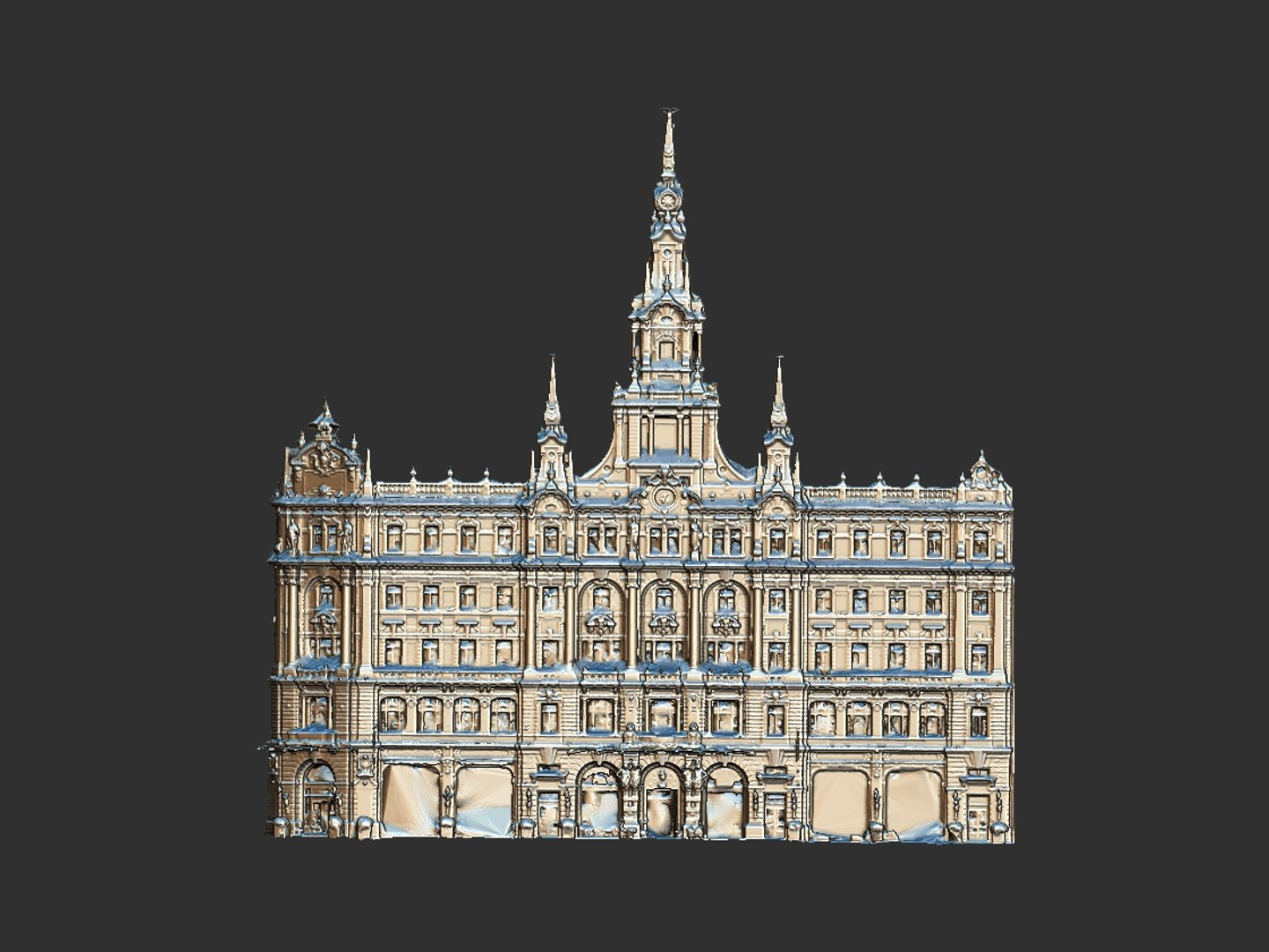 3D Palace Gate Facade - TurboSquid 1633853