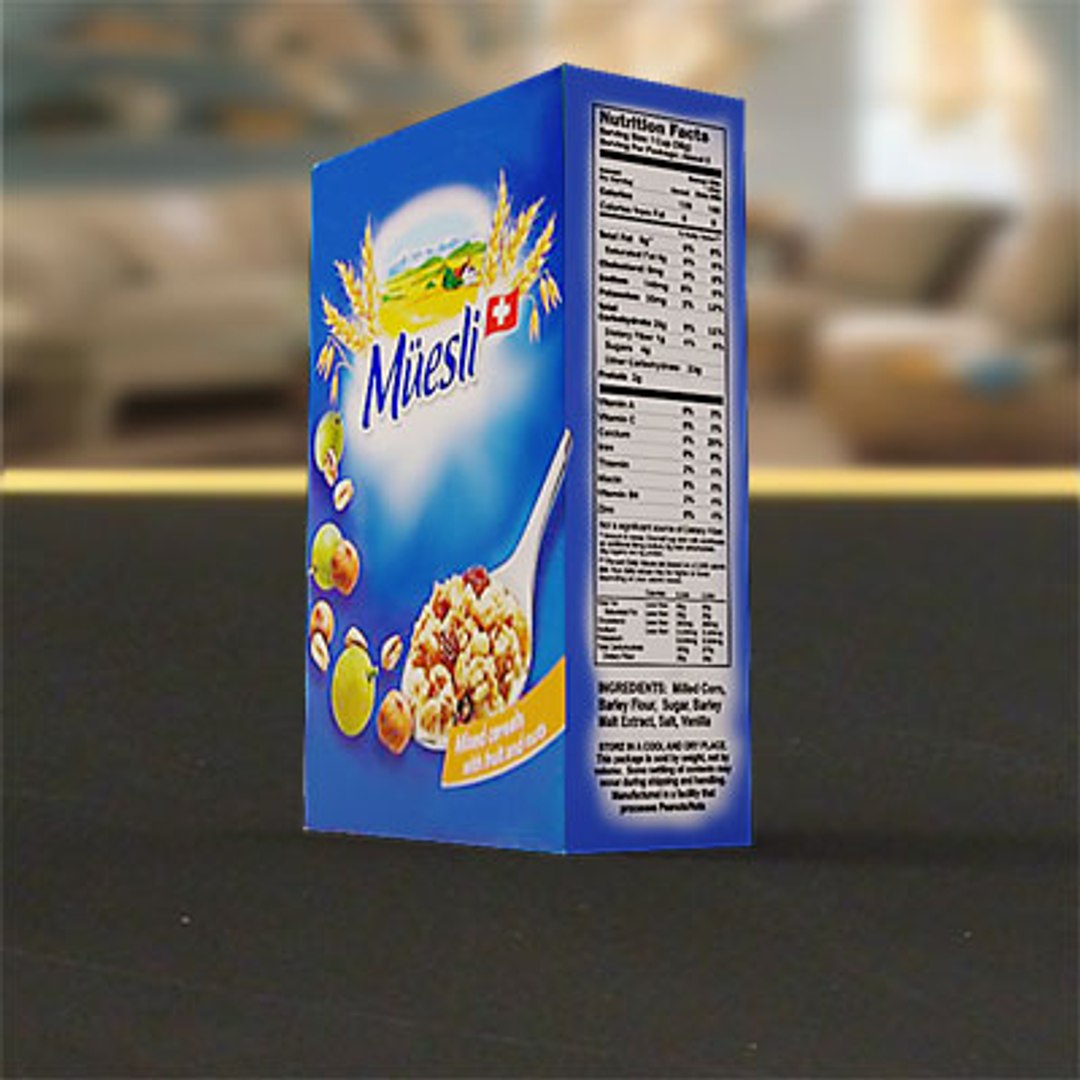 3d Box Muesli Model
