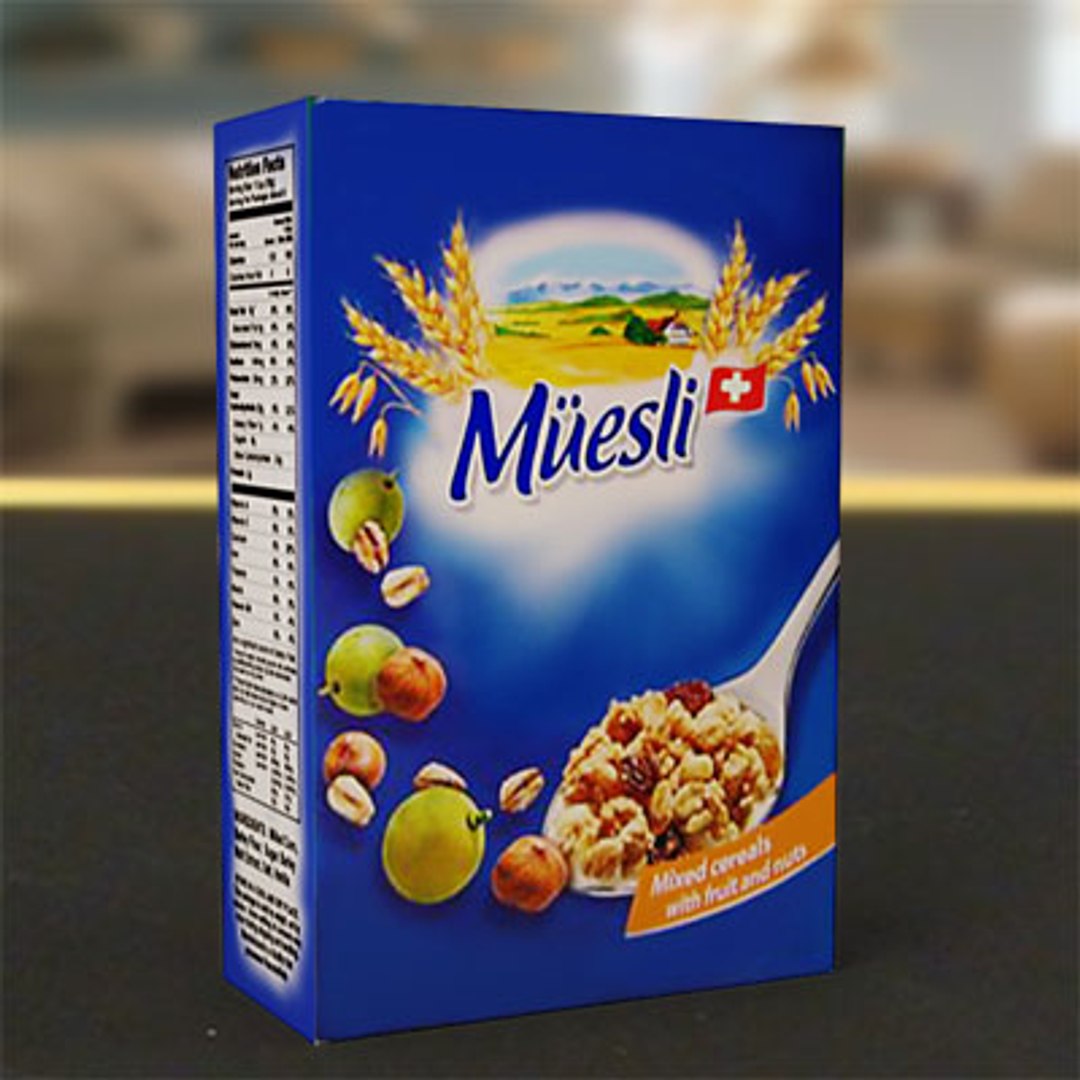 3d Box Muesli Model