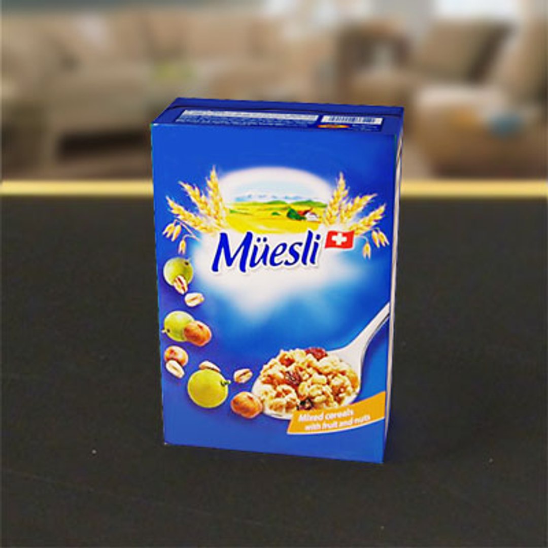 3d Box Muesli Model
