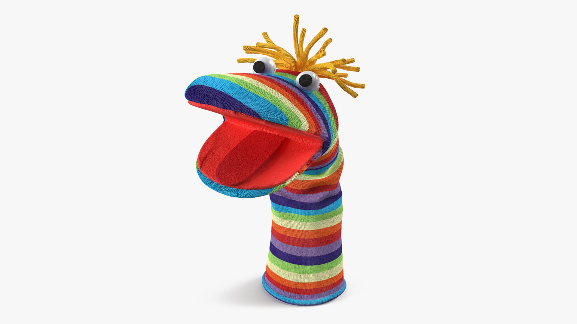 Striped Sock Puppet Boy Rigged For Maya 3D Model - TurboSquid 2321644