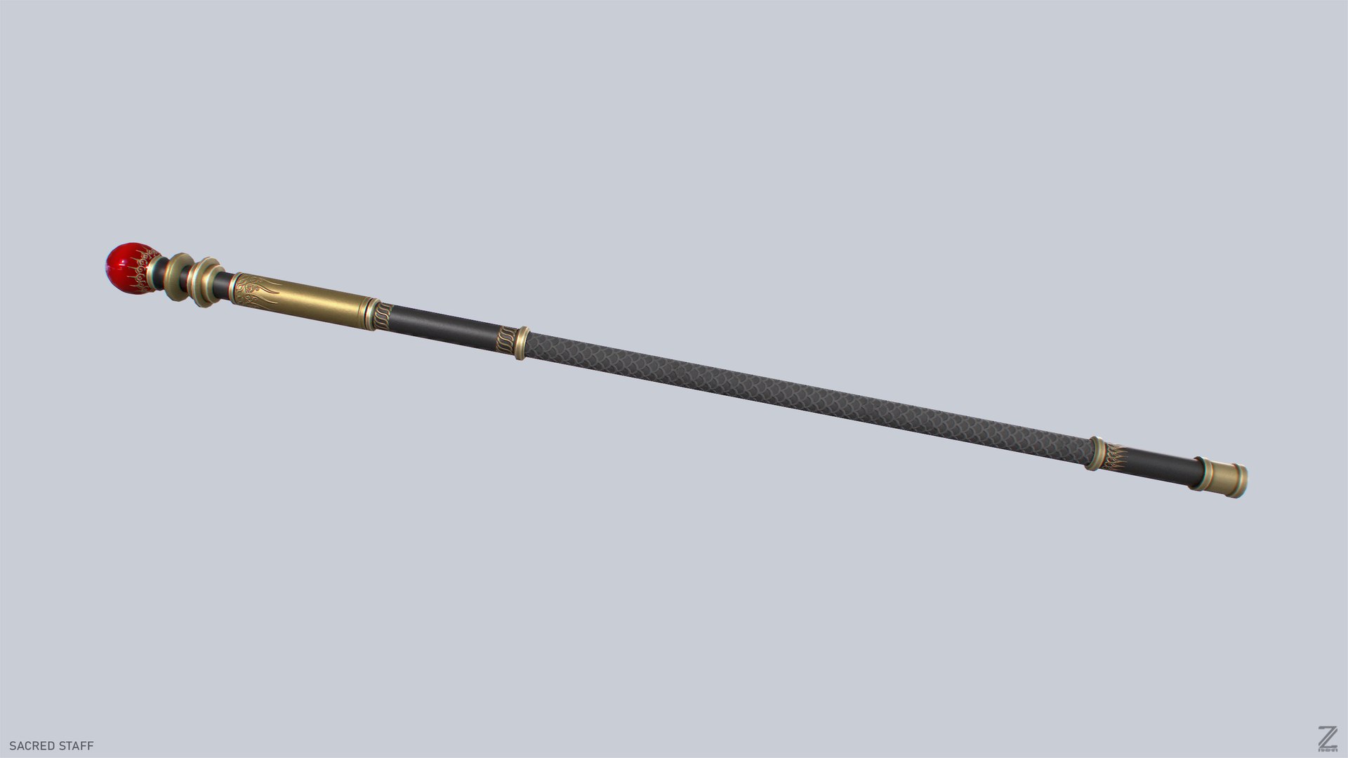 3D Sacred Staff - TurboSquid 2422616