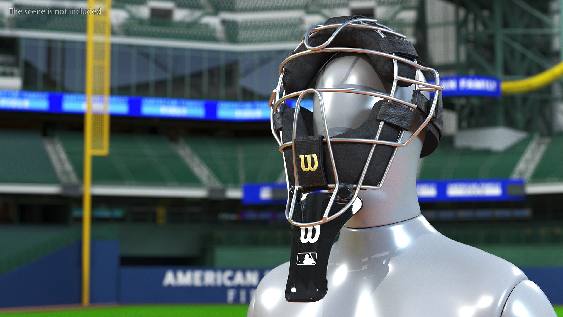 3D Umpire Baseball Catcher Mask Black model - TurboSquid 2158793