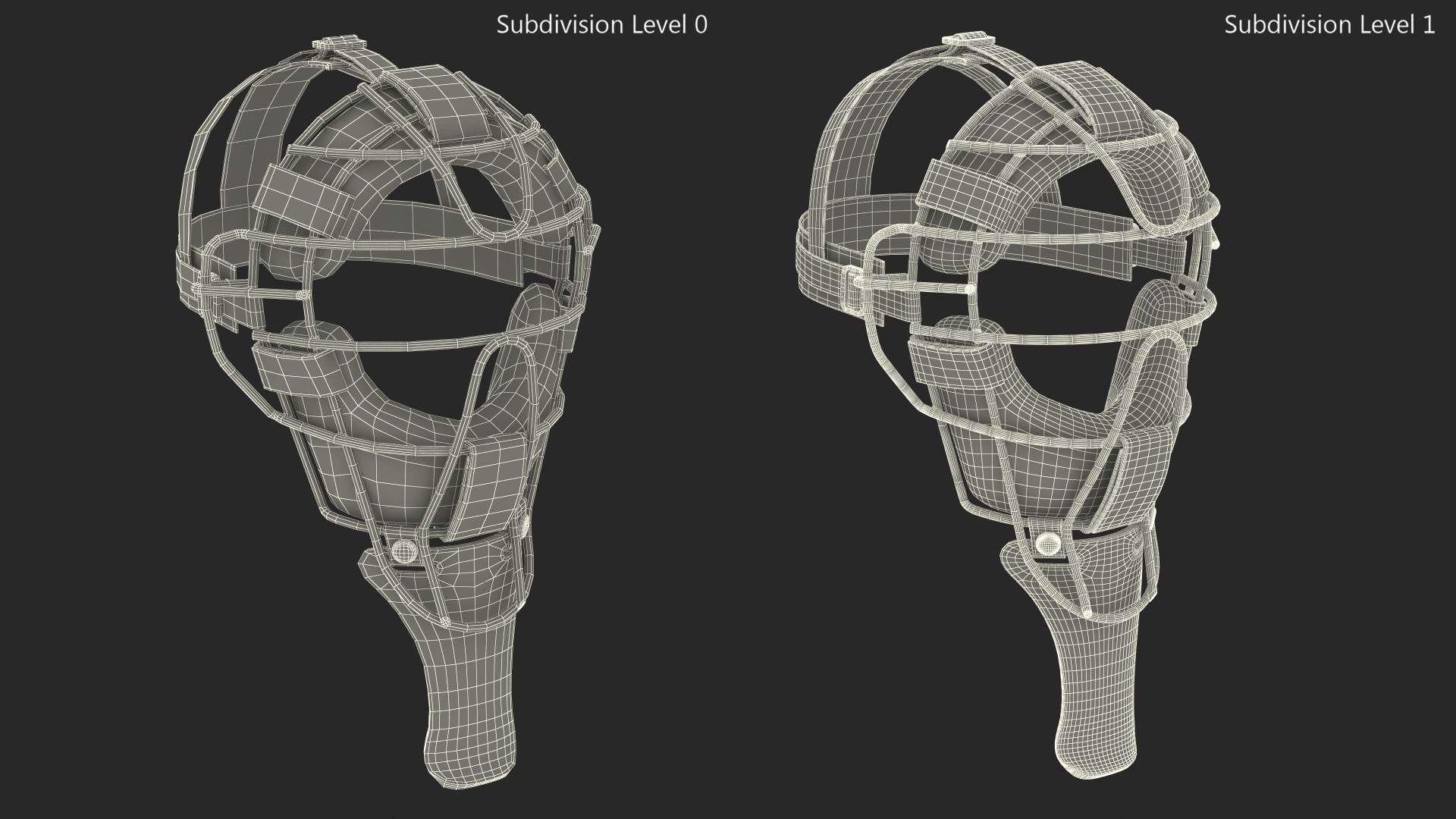 3D Umpire Baseball Catcher Mask Black model - TurboSquid 2158793