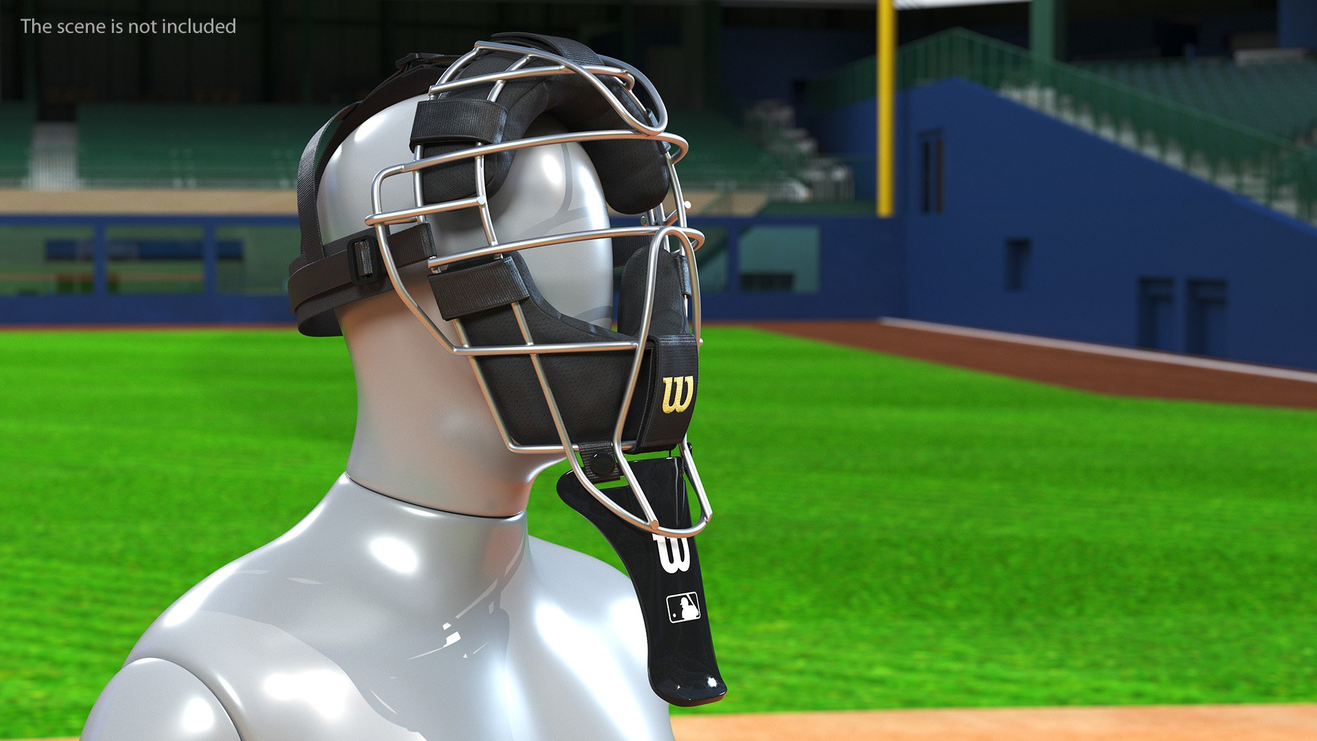 3D Umpire Baseball Catcher Mask Black model - TurboSquid 2158793
