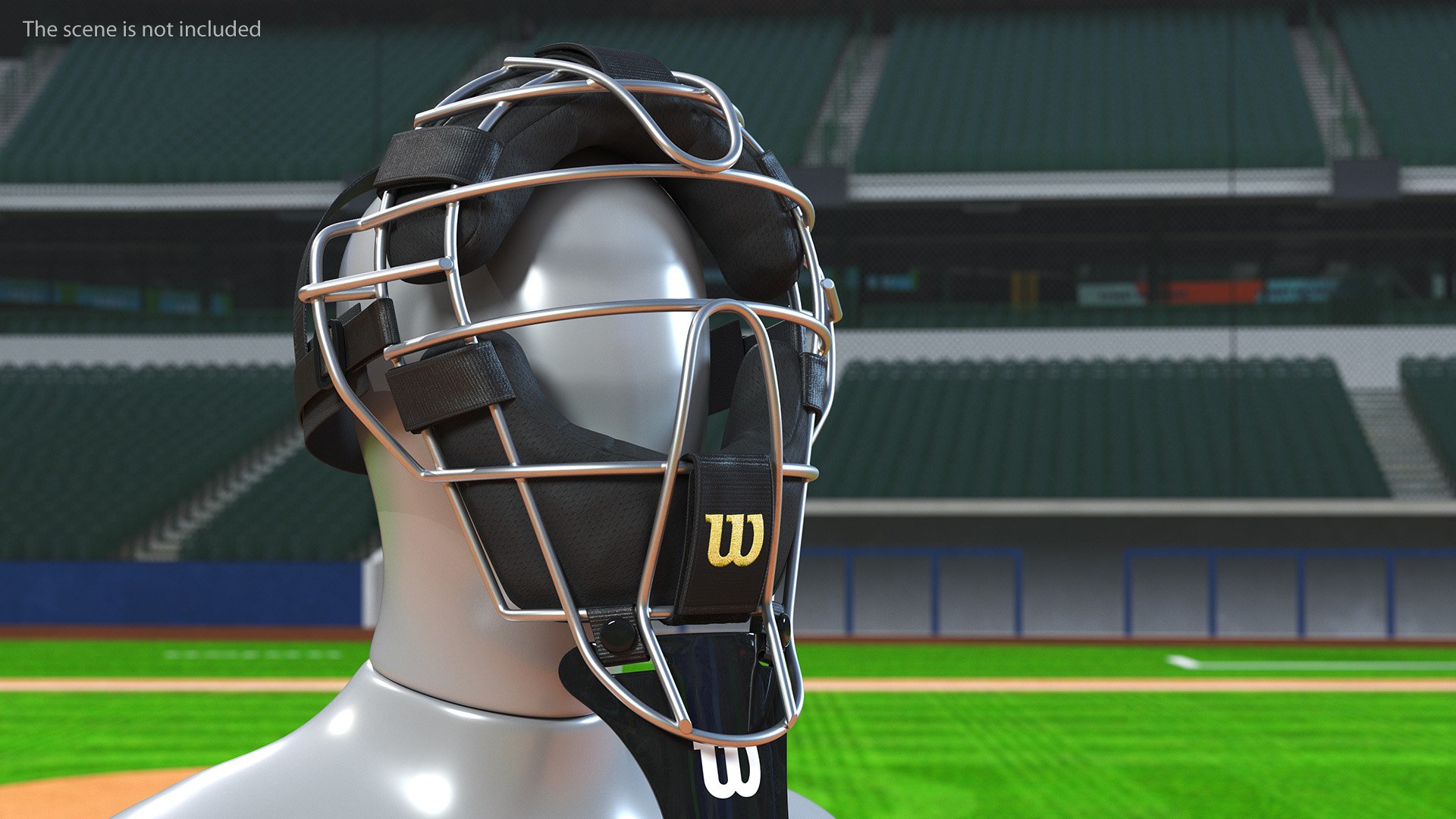 3D Umpire Baseball Catcher Mask Black model - TurboSquid 2158793