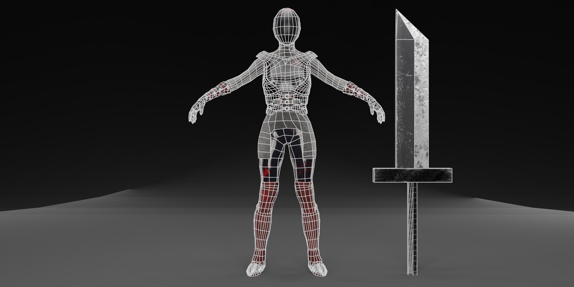 Knight Girl With Sword 3D Model - TurboSquid 1775967