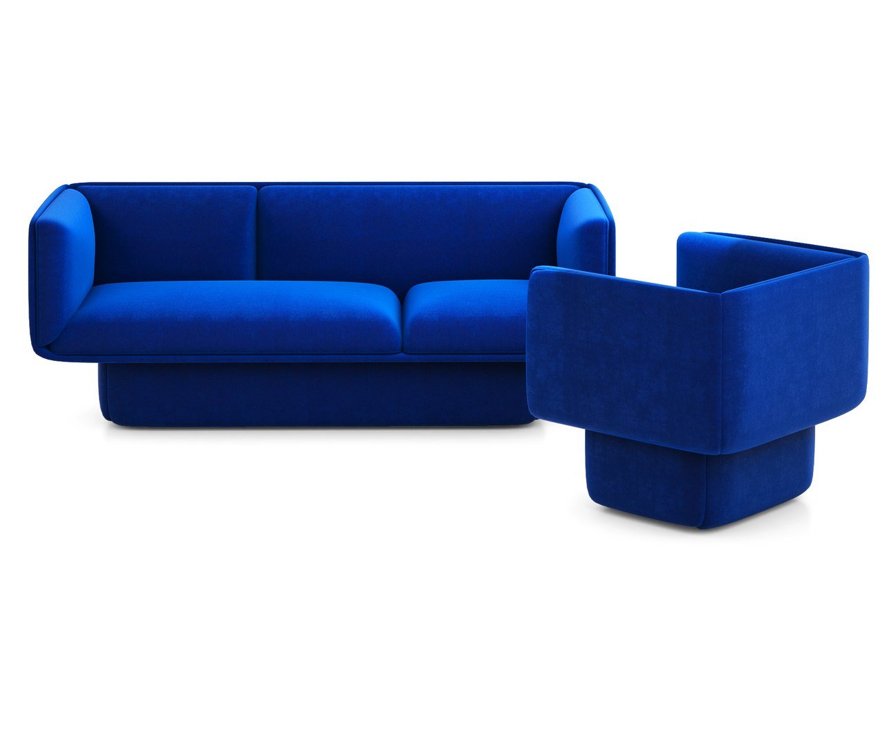 3D Block Sofa Armchair Mut - TurboSquid 1555354