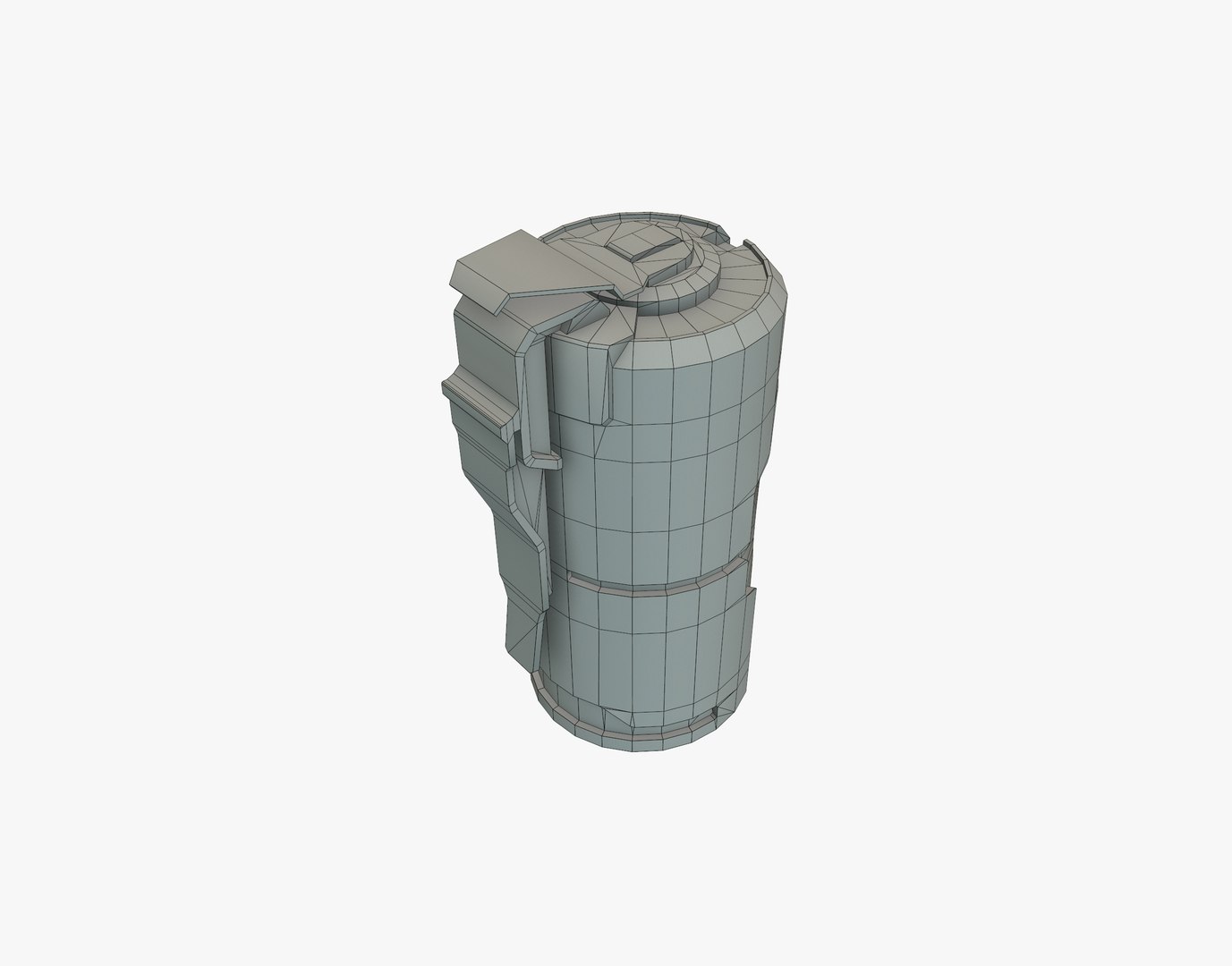 3d model sci fi grenade