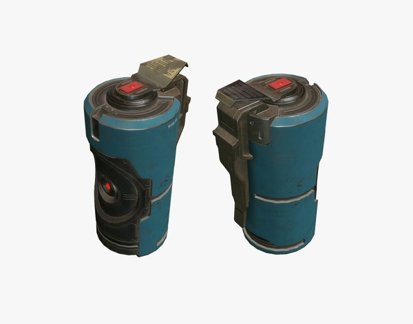 sci fi grenade 3d model