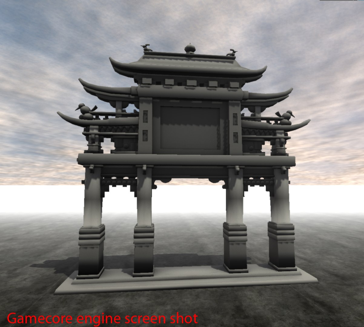 chinese gateway 3d max