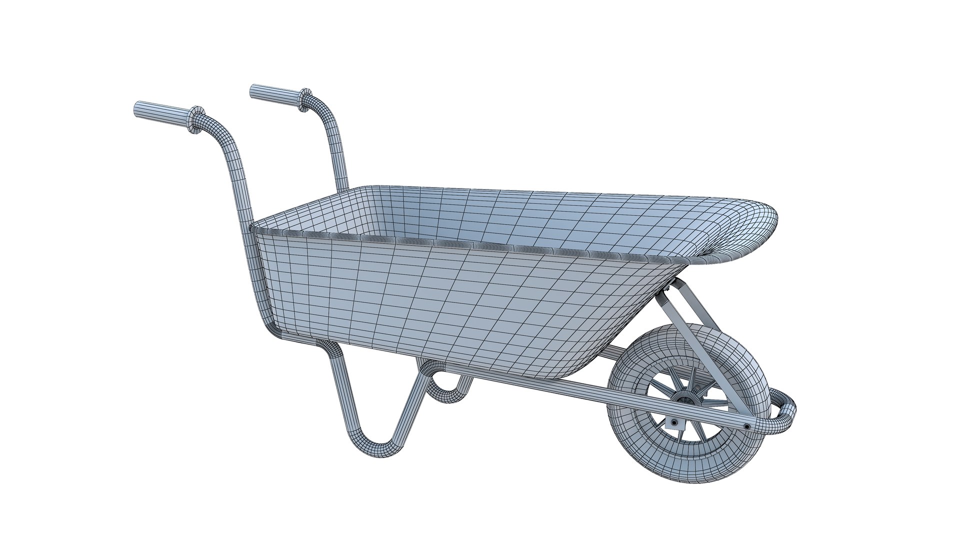 Wheelbarrow - Blue Model - TurboSquid 1924823