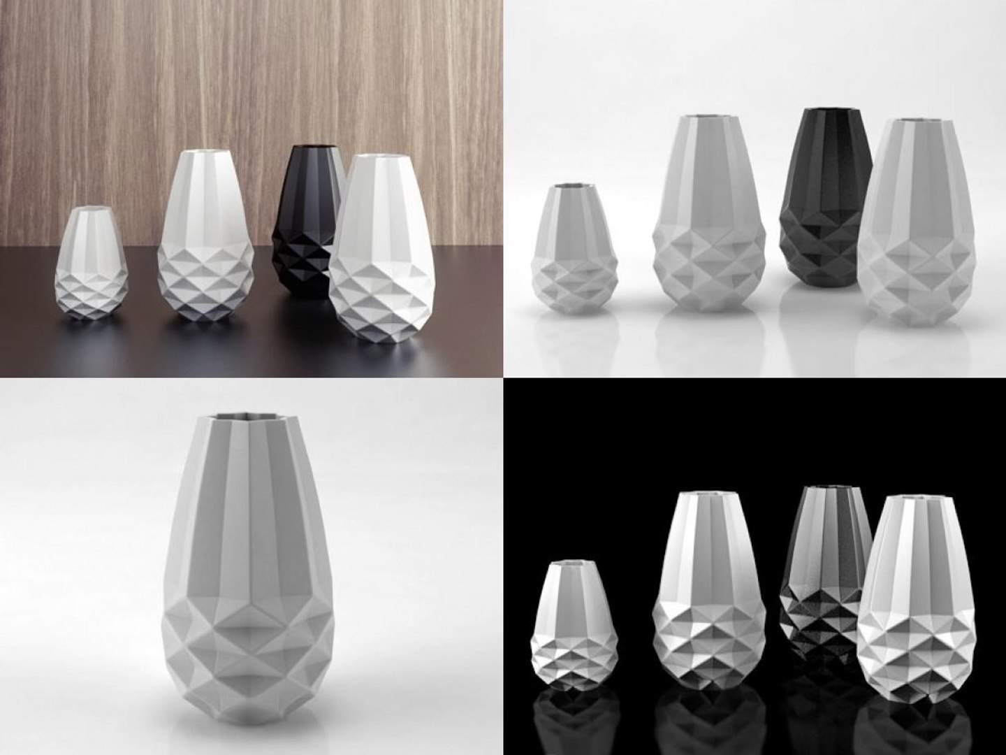 Facet vases 3D - TurboSquid 1176436