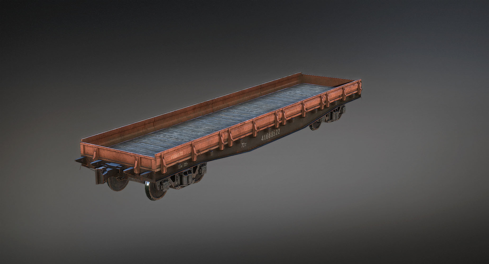 3D Low-poly Cargo Flat Wagon Model - TurboSquid 1217206