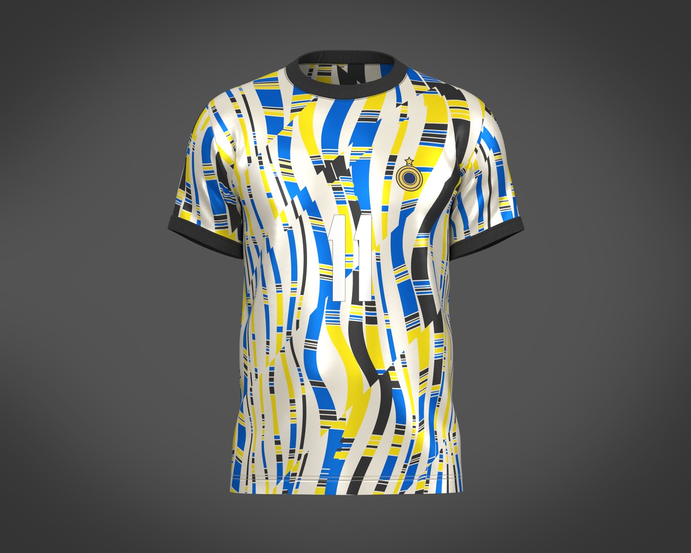 Soccer Football White And Yellow Jersey Player-11 3D Model - TurboSquid ...