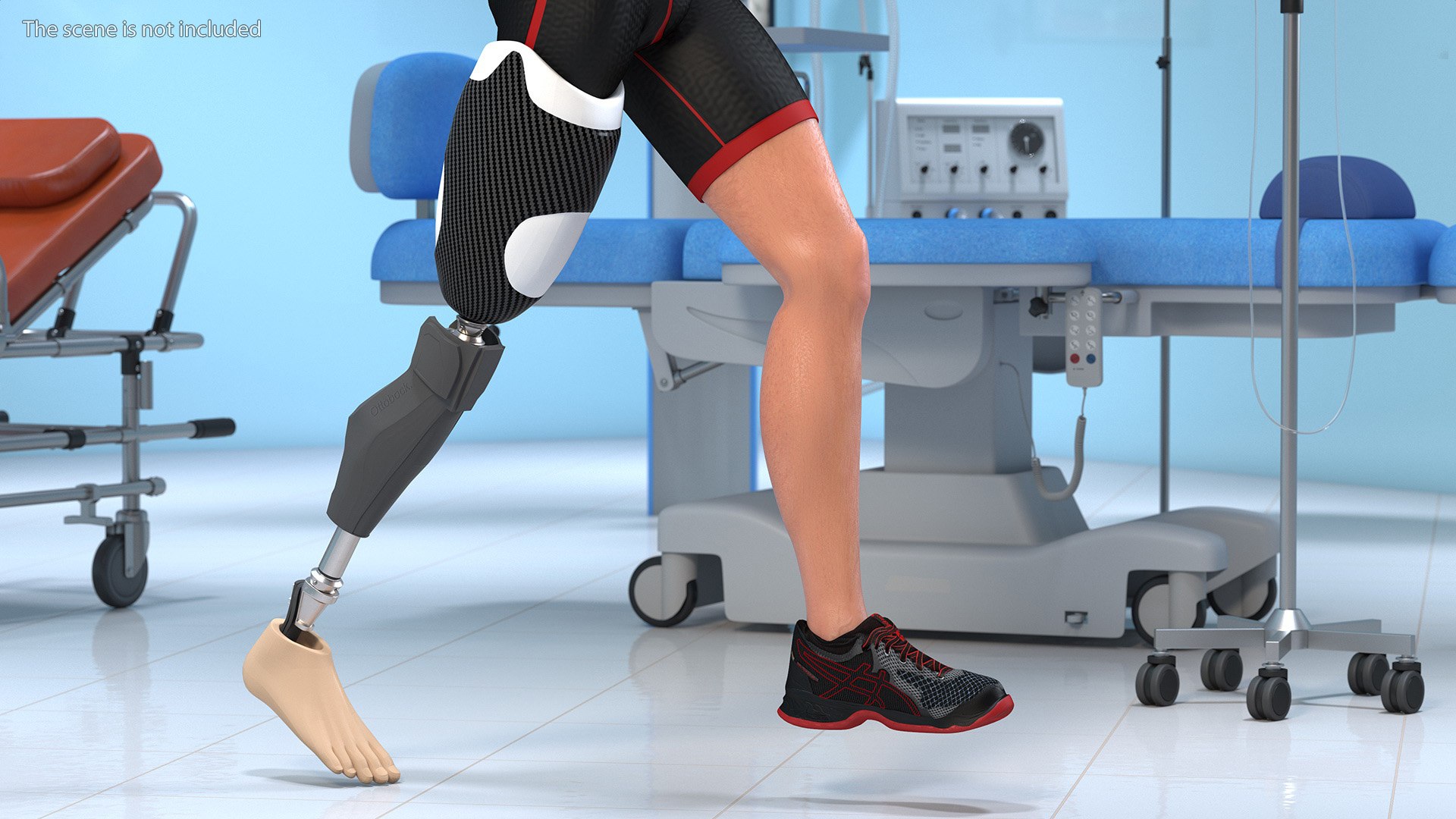 Athlete Wearing Prosthetic Leg Running Pose 3D model - TurboSquid 2161826