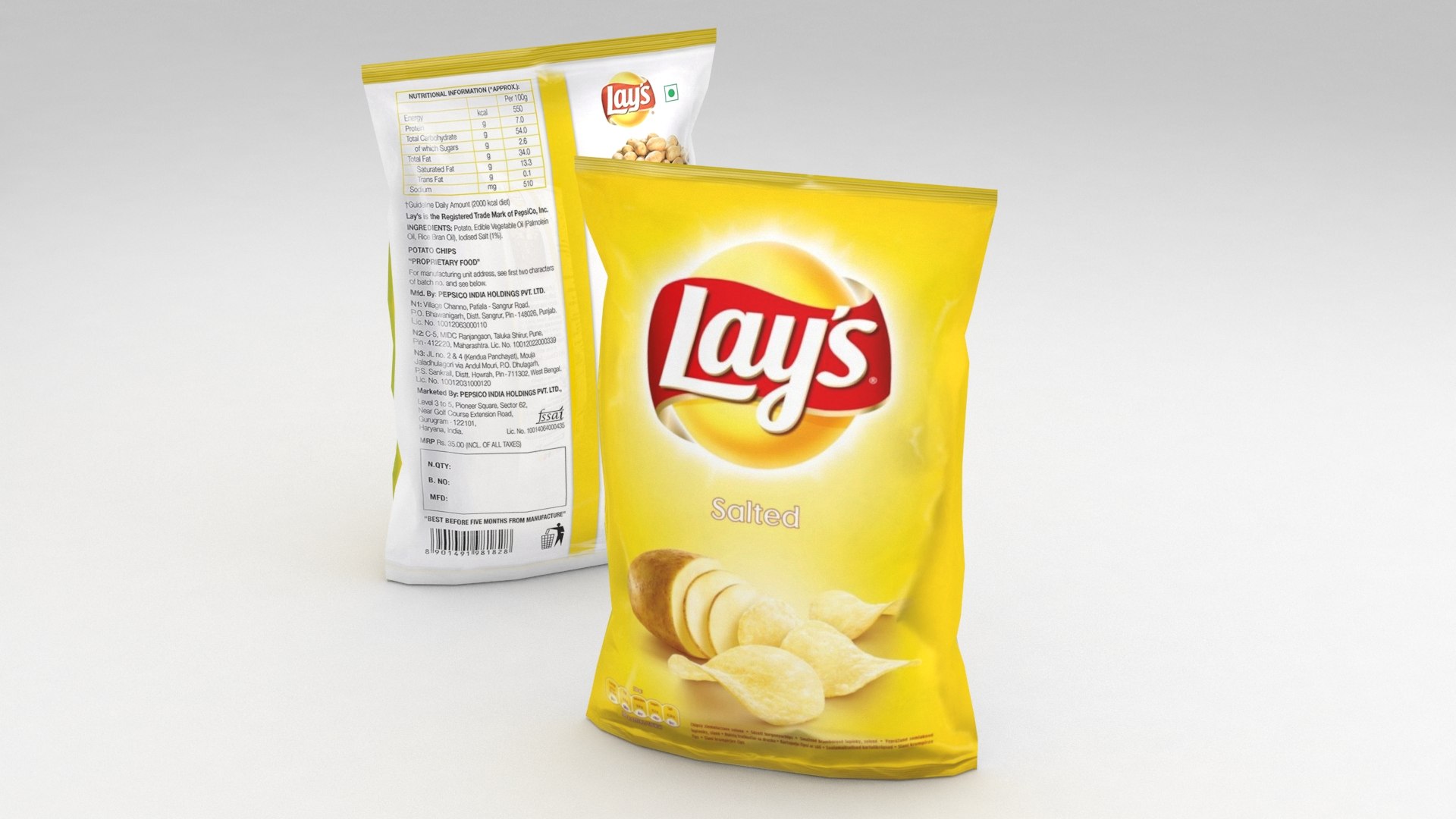 Potato Chips 3D Model - TurboSquid 1597472