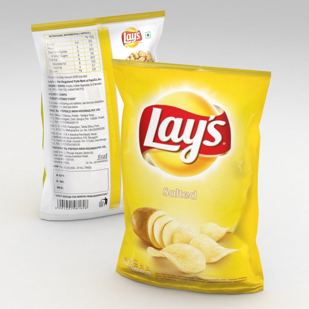 Potato Chips 3D Model - TurboSquid 1597472